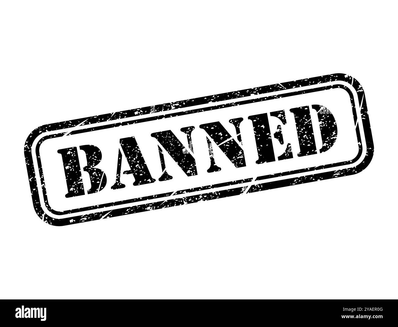 Banned stamp symbol, label sticker sign button, text banner vector ...