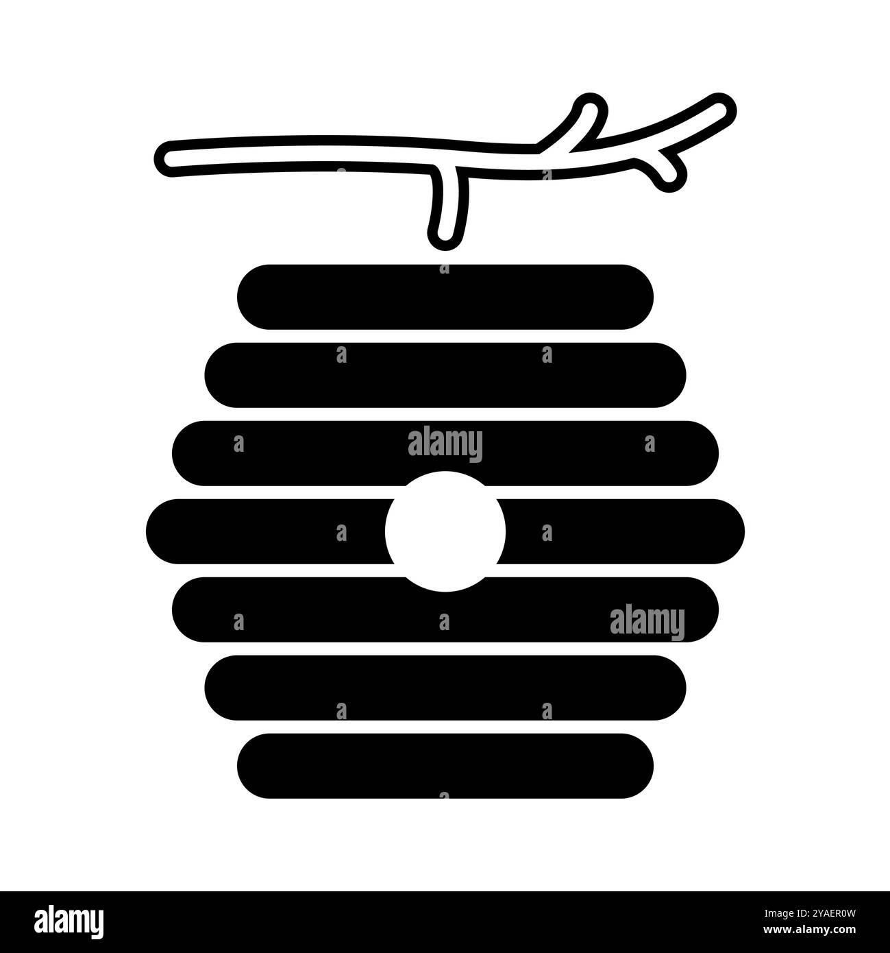 Hive natural icon, bee web flat habitat sign, graphic vector ...