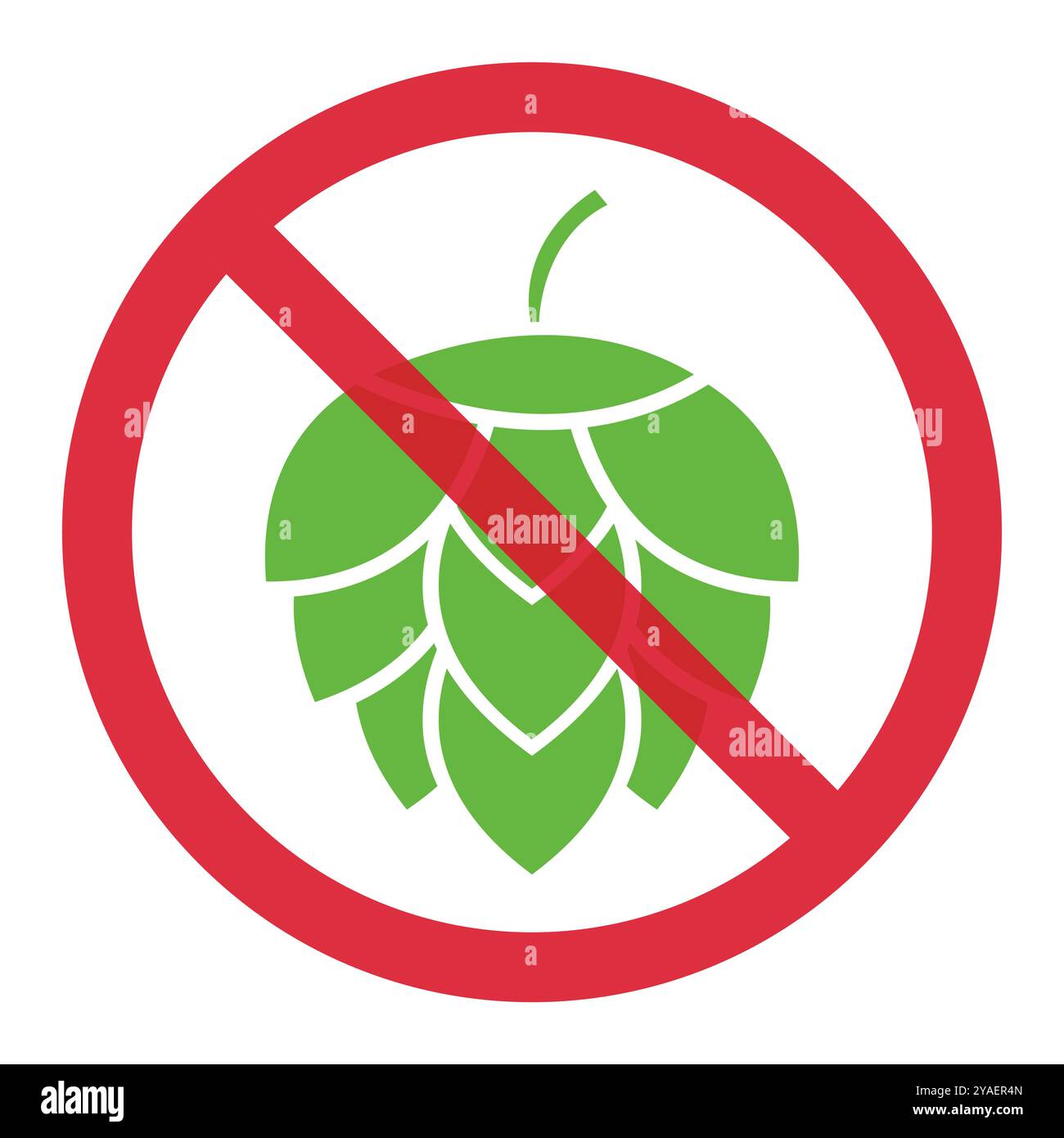 Hop Stop icon beer cone leaf sign,pub herb design, nature seed vector ...