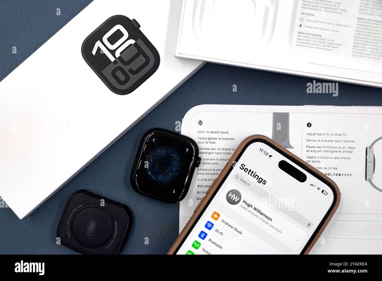 packaging with new released 2024 Apple Watch series 10 smartwatch setup ...