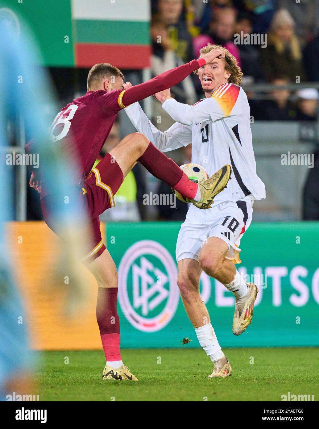 Nick Woltemade, DFB U21 Nr.10 compete for the ball, tackling, duel ...