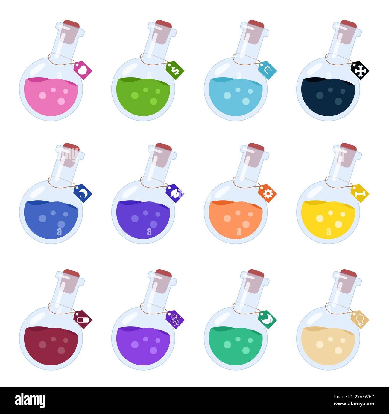 Green glass vial blue Stock Vector Images - Alamy