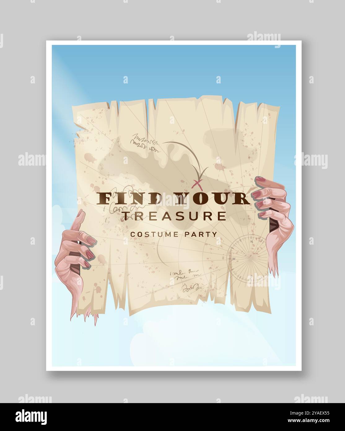 Treasure Map Invitation Template