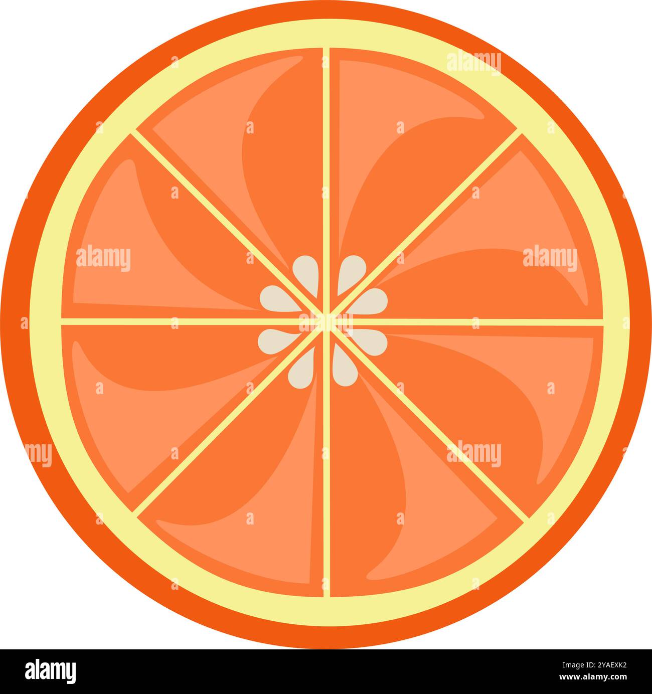 Orange fruit slices illustration. Flat vector illustration of orange slices Stock Vector Image ...