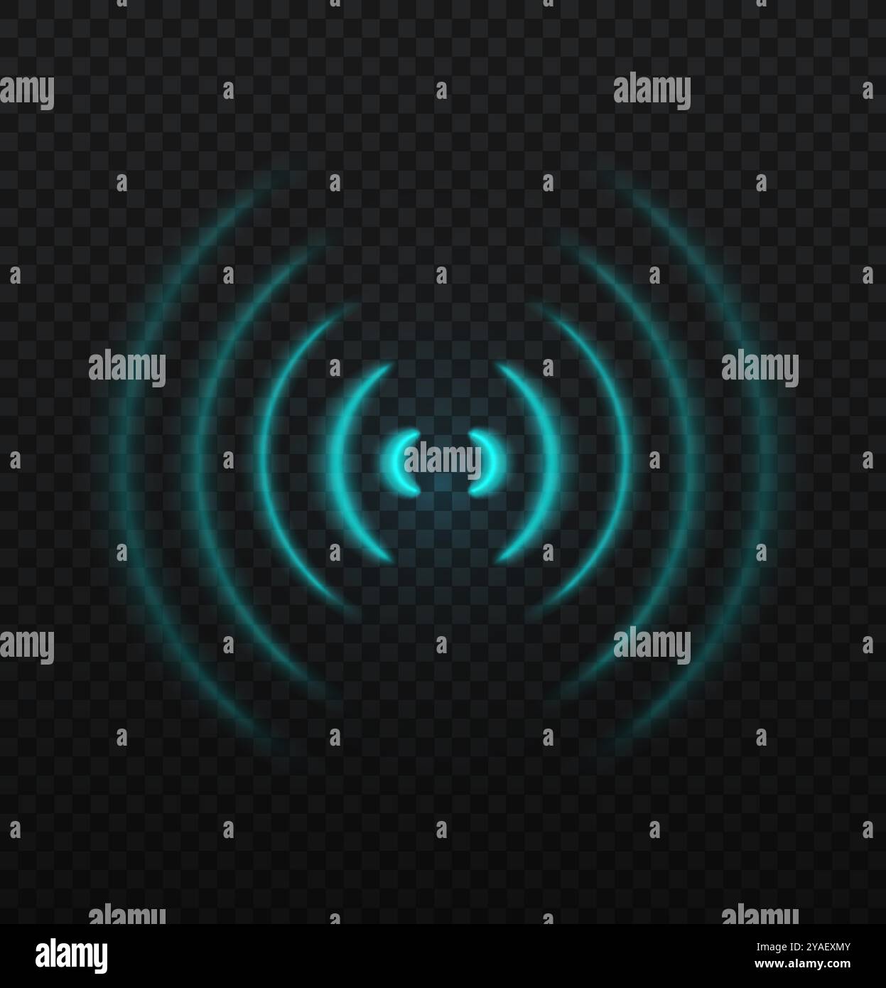 Wifi light effect. Blue wi fi symbol. Wireless connection and ...