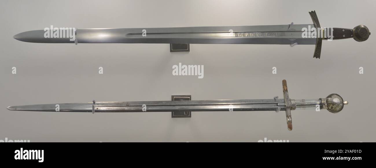 Swords belonging to Kings Sancho IV of Castile (1258-1295) (above) and ...