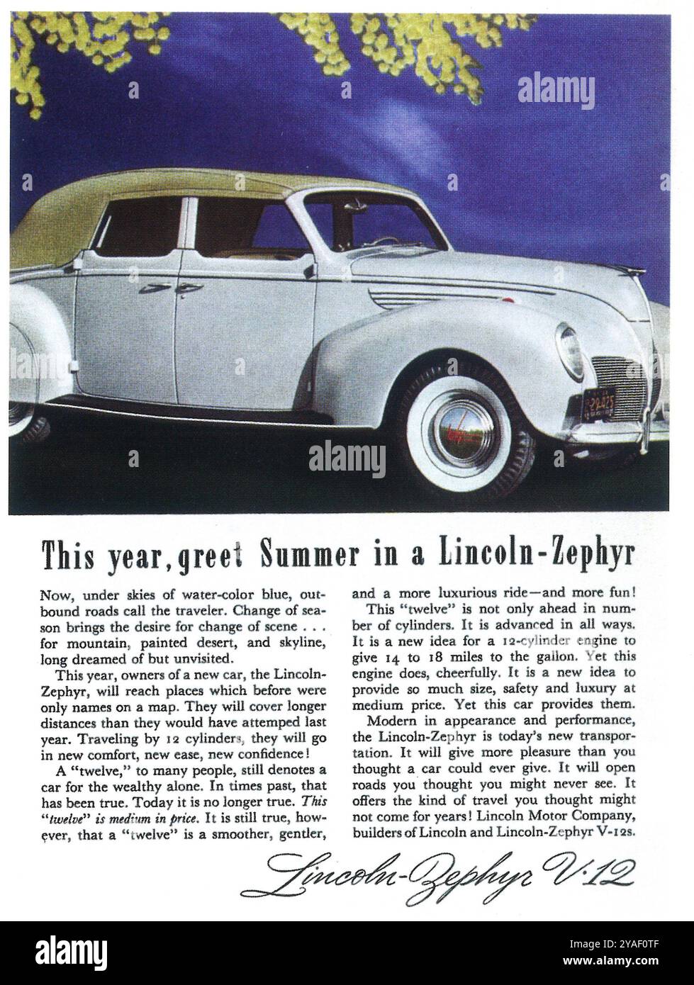 Zephyr car advert hi-res stock photography and images - Alamy