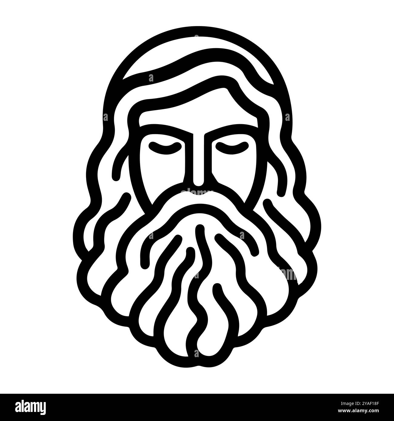 god icon or modern line symbol. Vector line art and icon design with ...