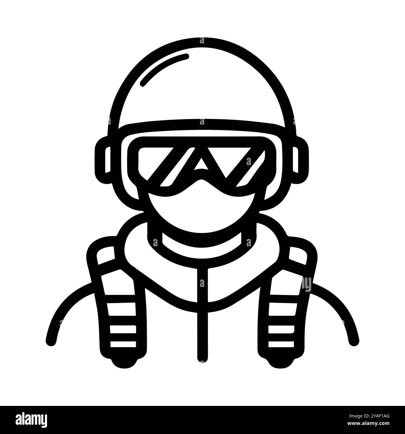 pilot icon or modern line symbol. Vector line art and icon design with ...