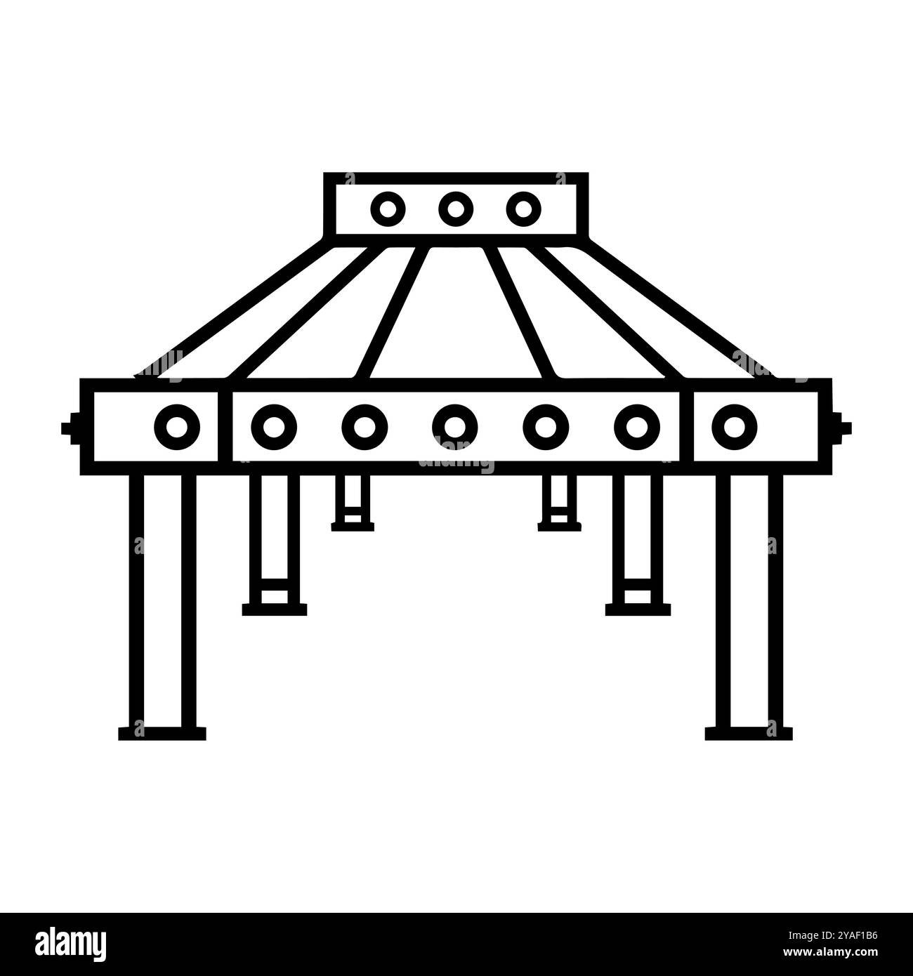 conveyor icon or modern line symbol. Vector line art and icon design ...