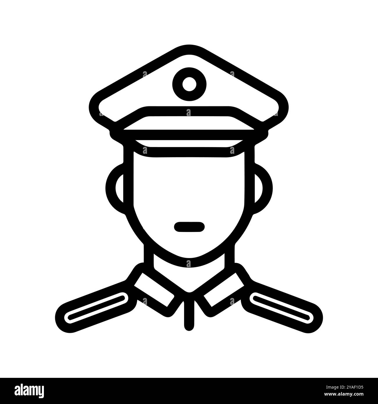 commandant icon or modern line symbol. Vector line art and icon design ...