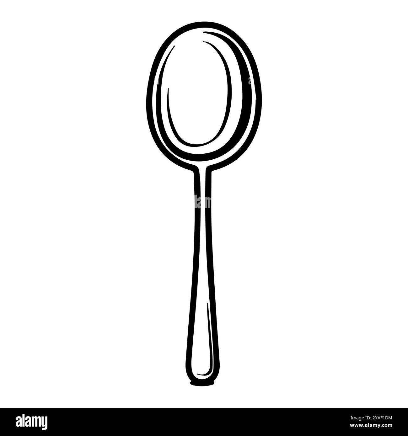 spoon icon or modern line symbol. Vector line art and icon design with ...