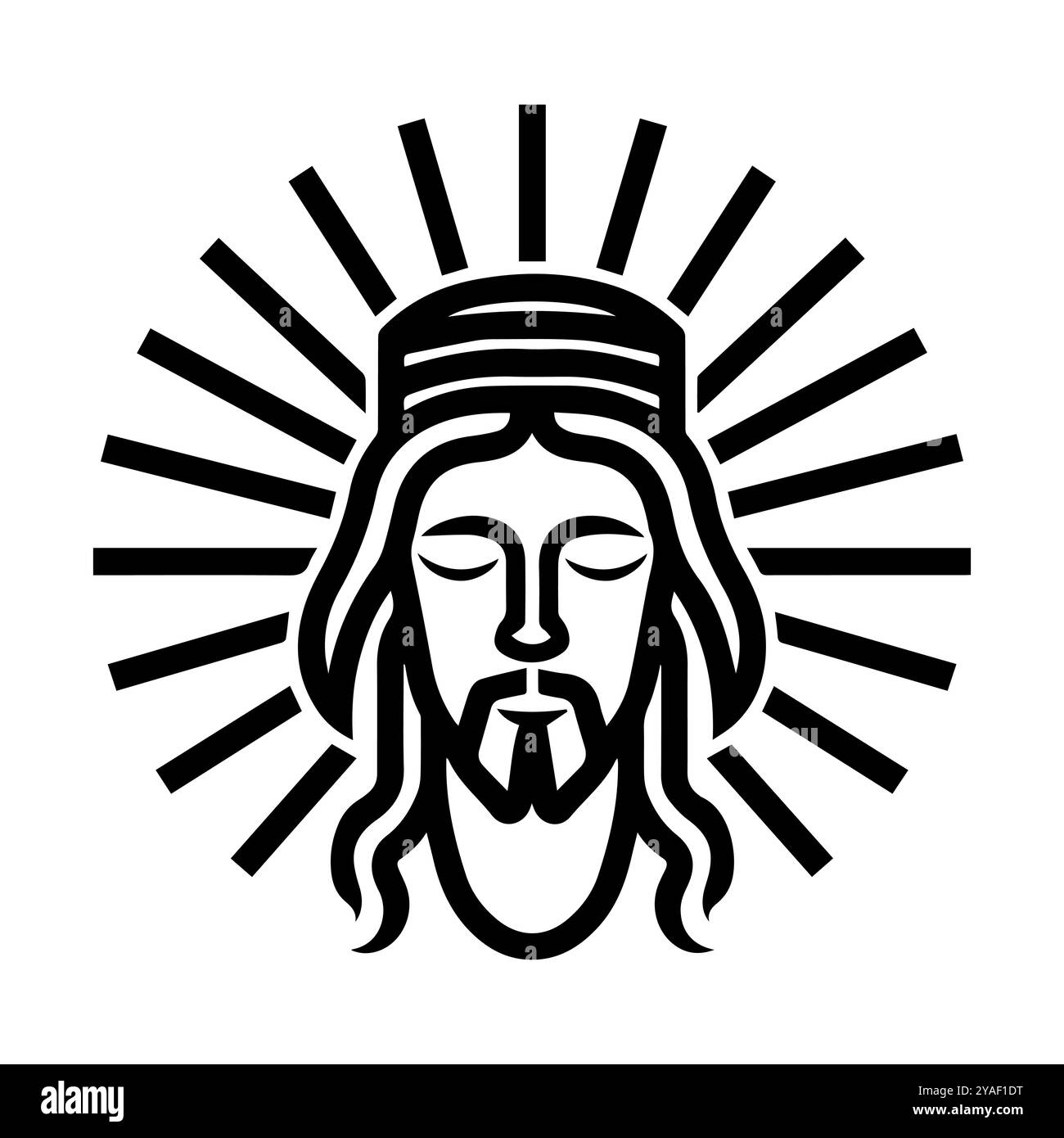 god icon or modern line symbol. Vector line art and icon design with ...