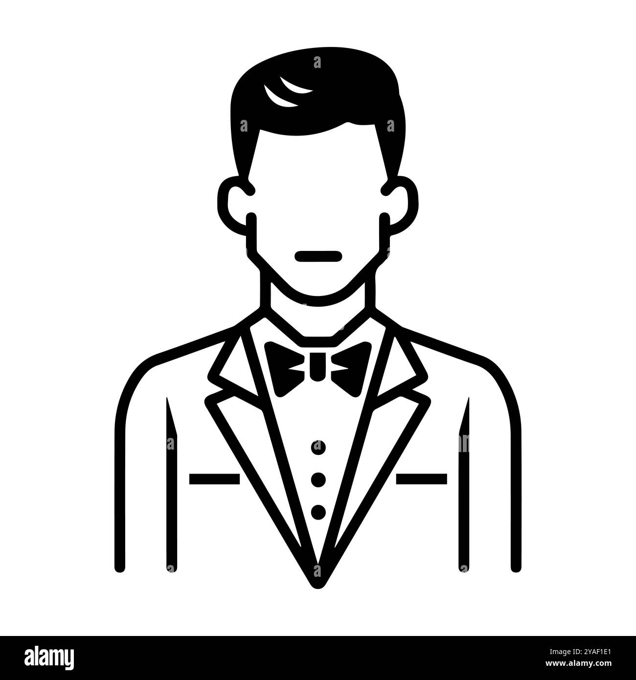 groom icon or modern line symbol. Vector line art and icon design with ...