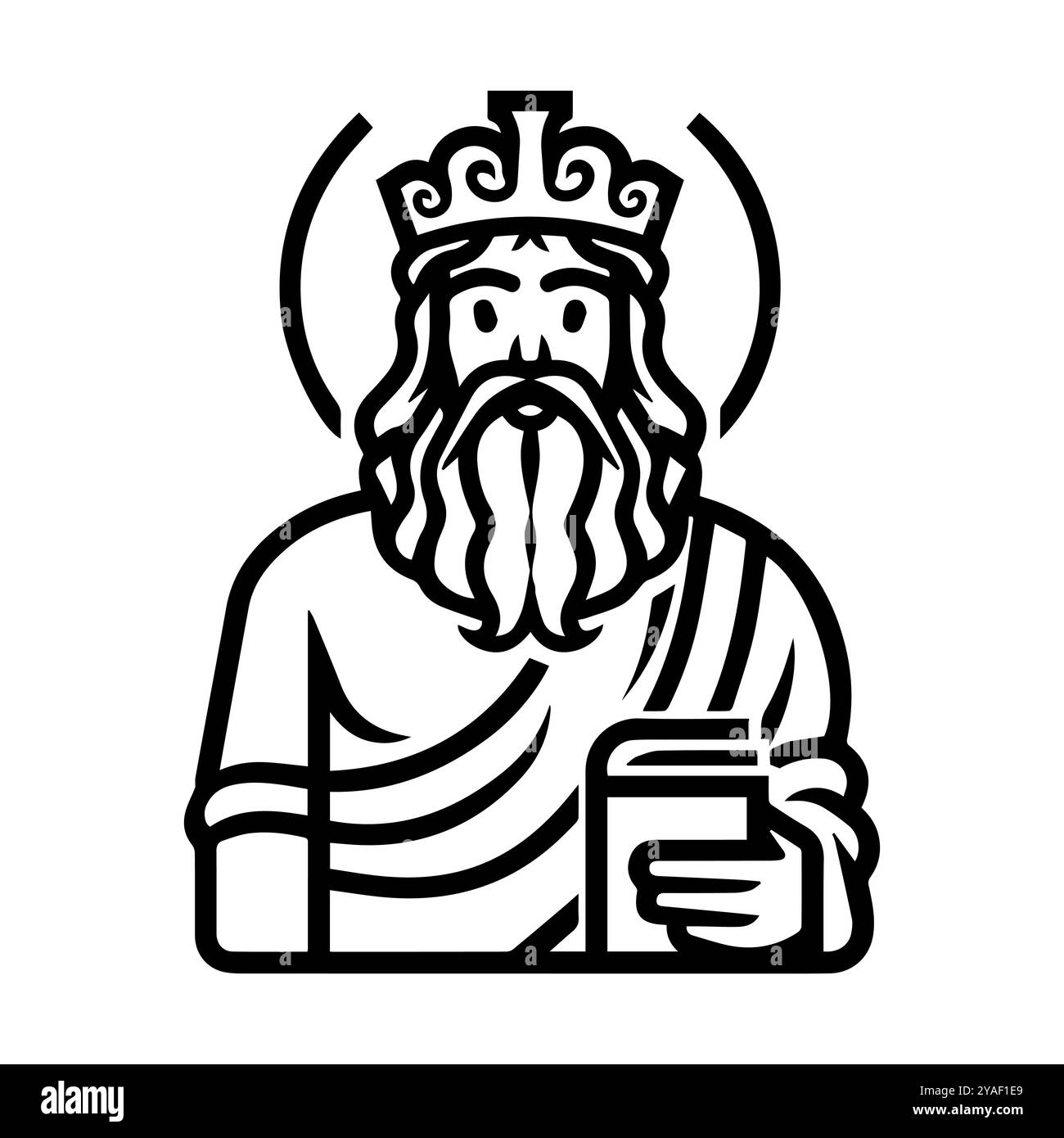 god icon or modern line symbol. Vector line art and icon design with ...