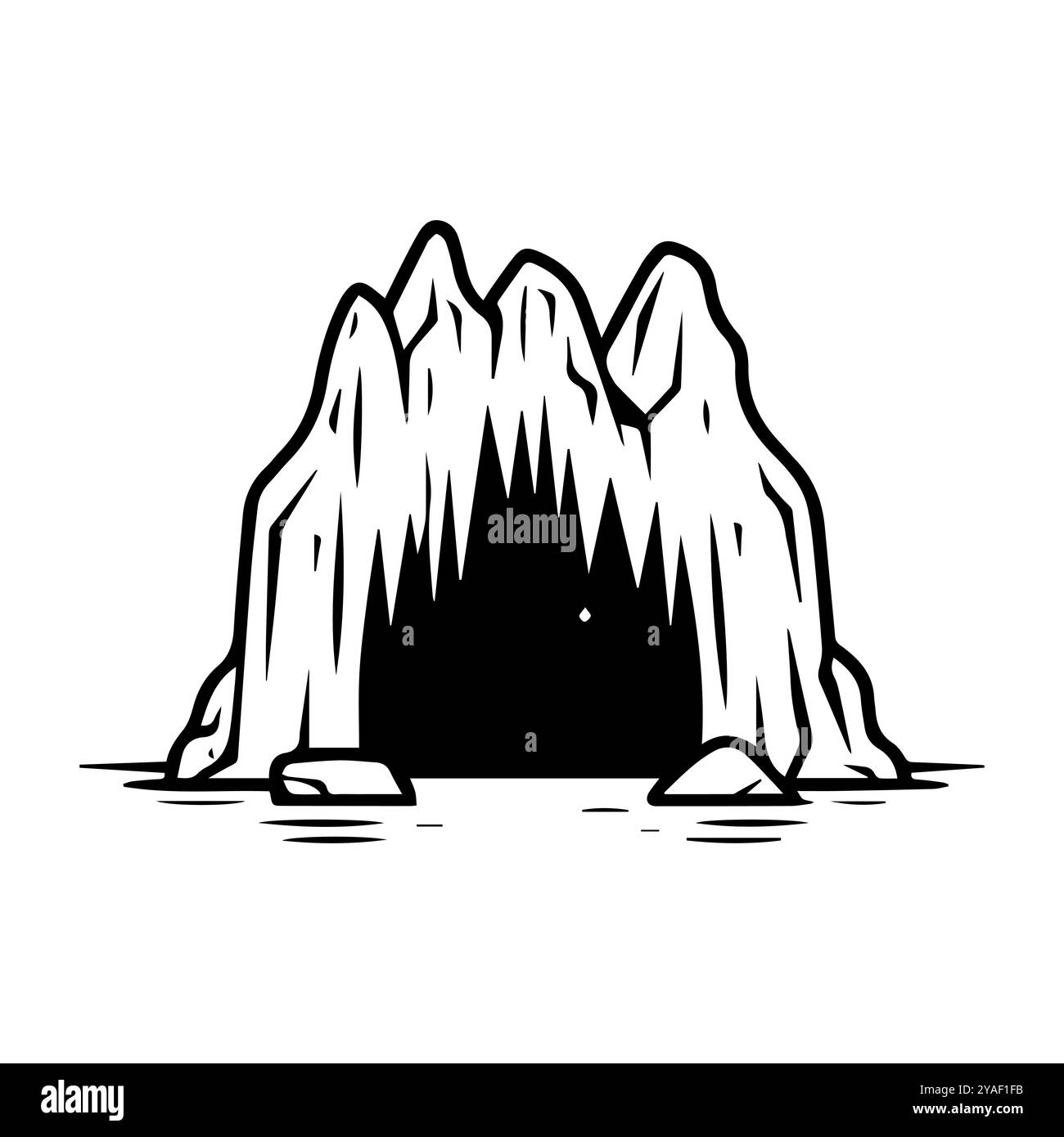 cave icon or modern line symbol. Vector line art and icon design with ...