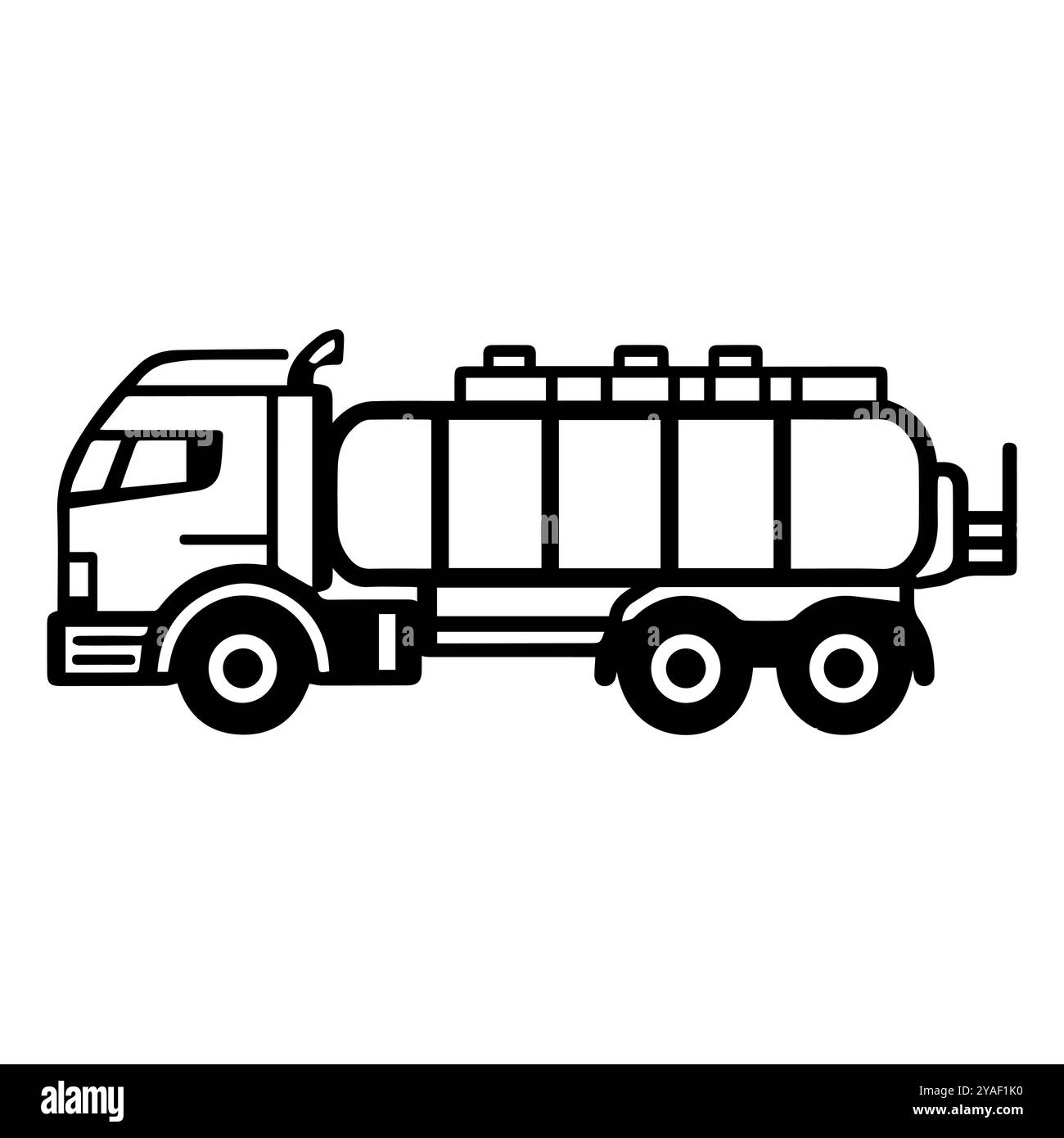 fuel tanker icon or modern line symbol. Vector line art and icon design ...