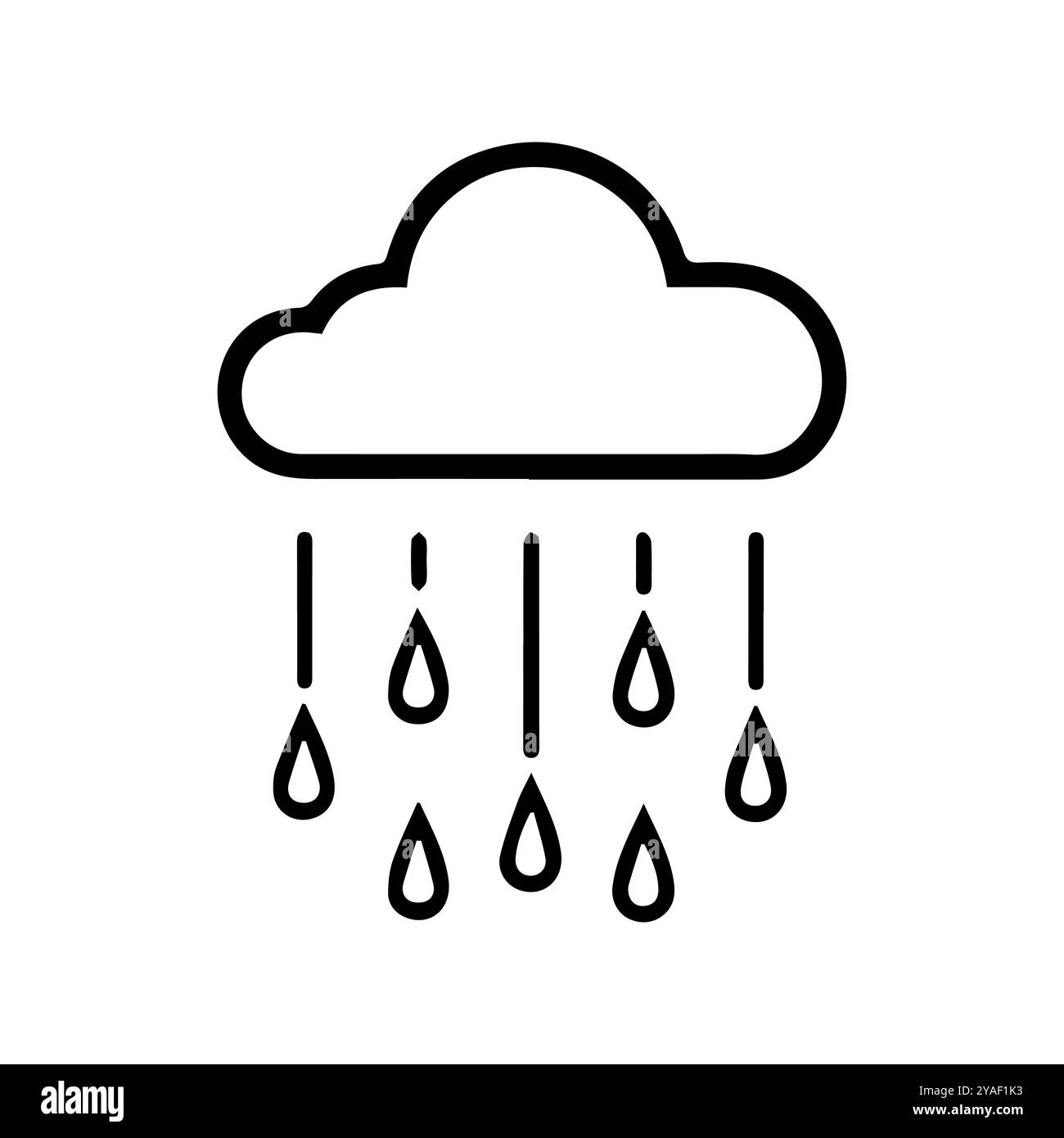 rain icon or modern line symbol. Vector line art and icon design with ...