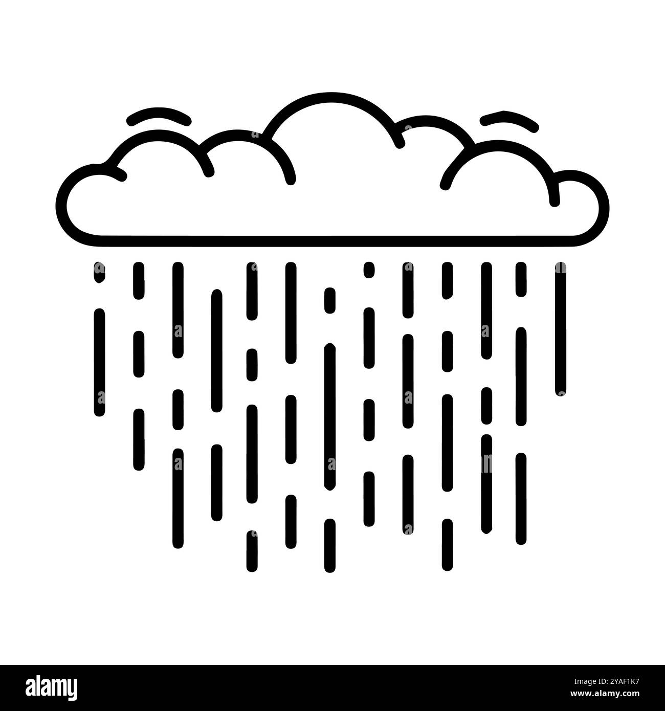 rain icon or modern line symbol. Vector line art and icon design with ...