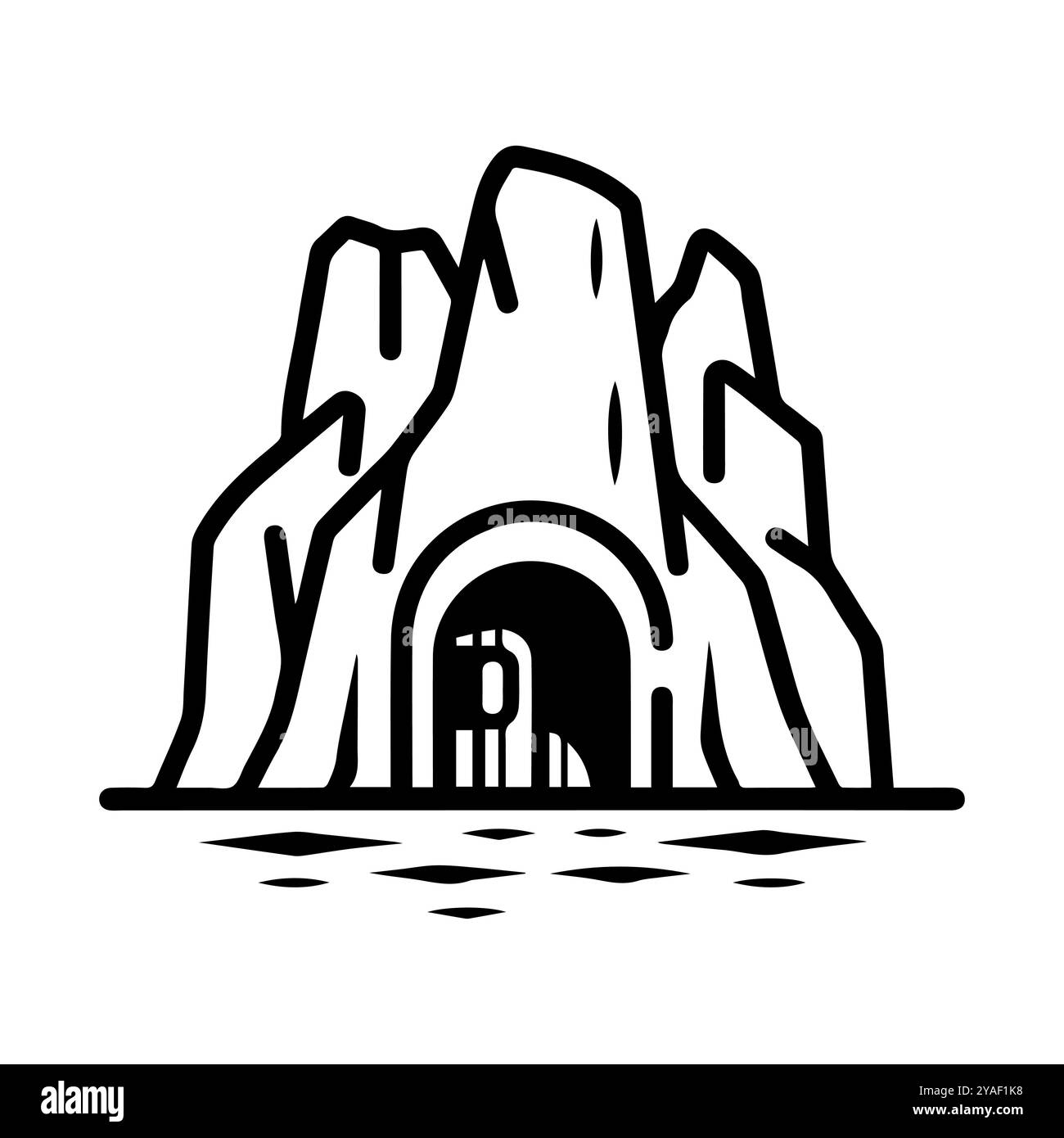 cave icon or modern line symbol. Vector line art and icon design with ...