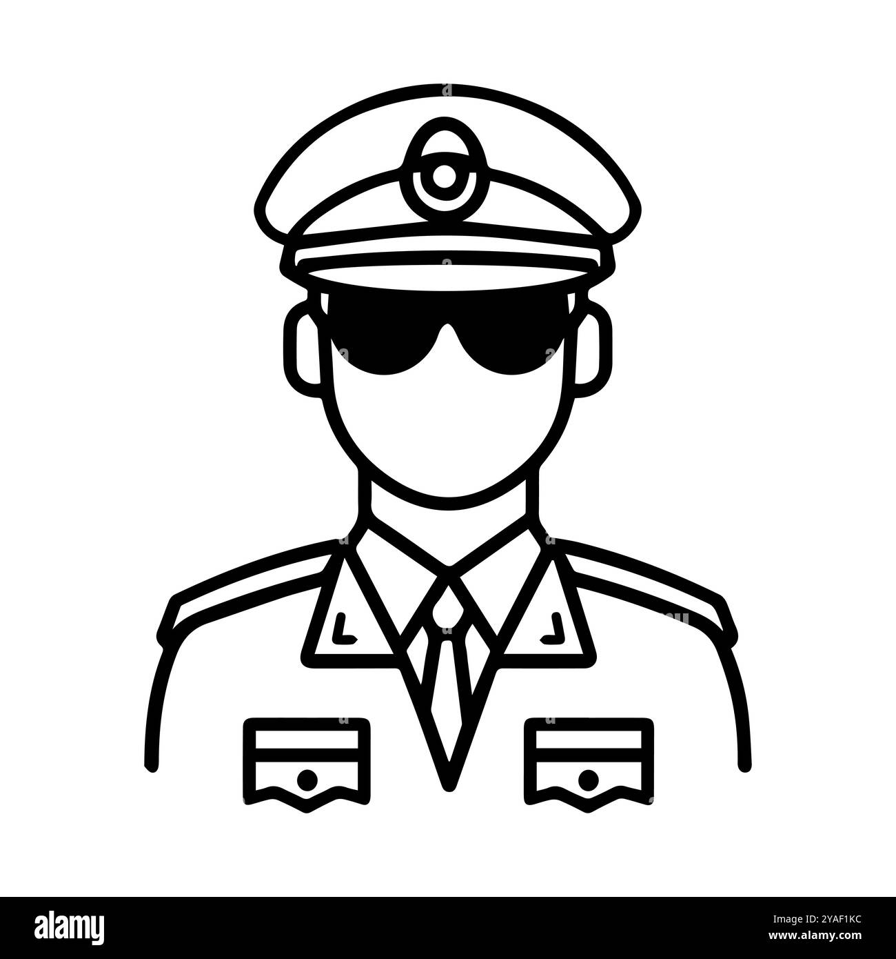 pilot icon or modern line symbol. Vector line art and icon design with ...