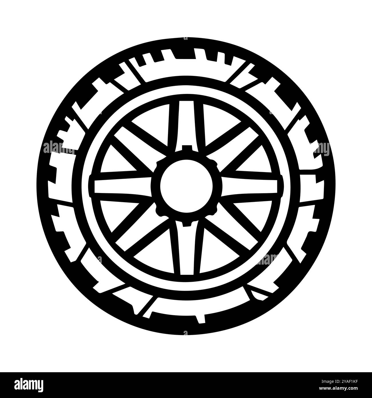tire icon or modern line symbol. Vector line art and icon design with ...