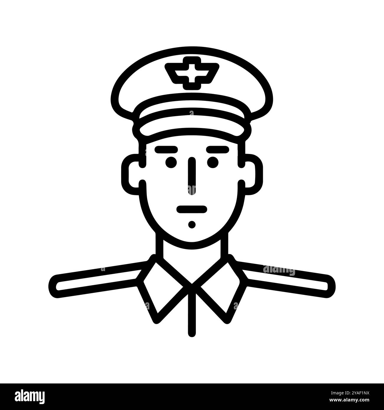 commandant icon or modern line symbol. Vector line art and icon design ...