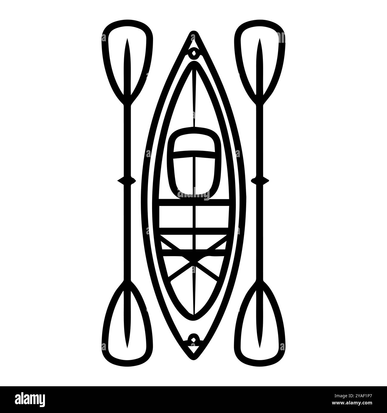 kayak icon or modern line symbol. Vector line art and icon design with ...
