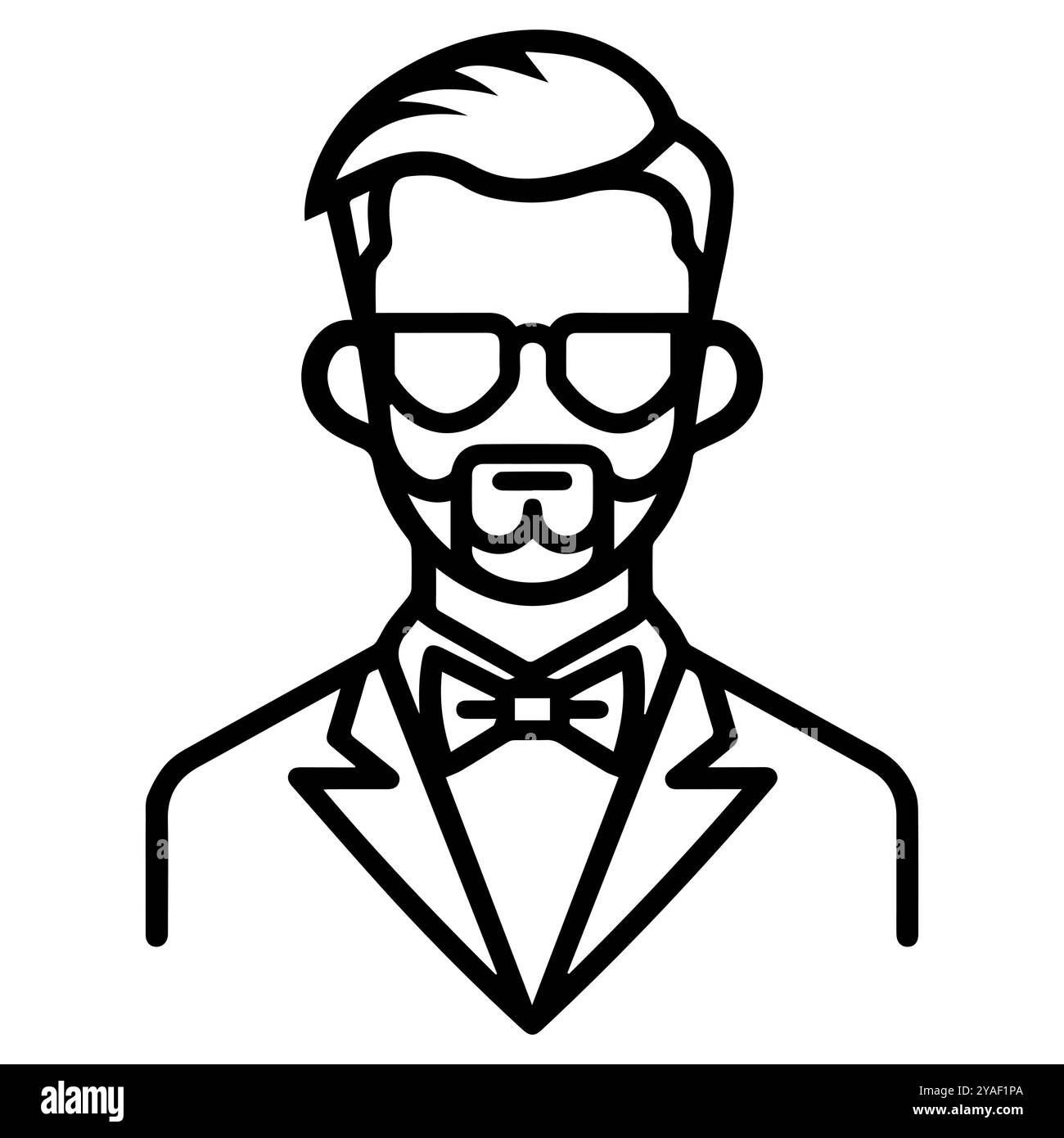 groom icon or modern line symbol. Vector line art and icon design with ...
