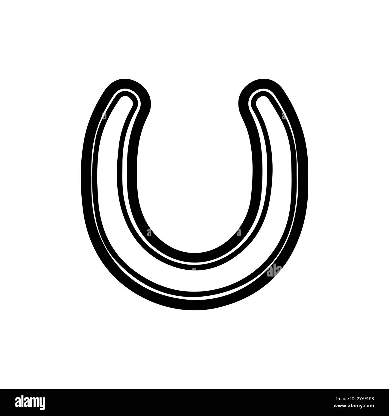 horseshoe icon or modern line symbol. Vector line art and icon design ...