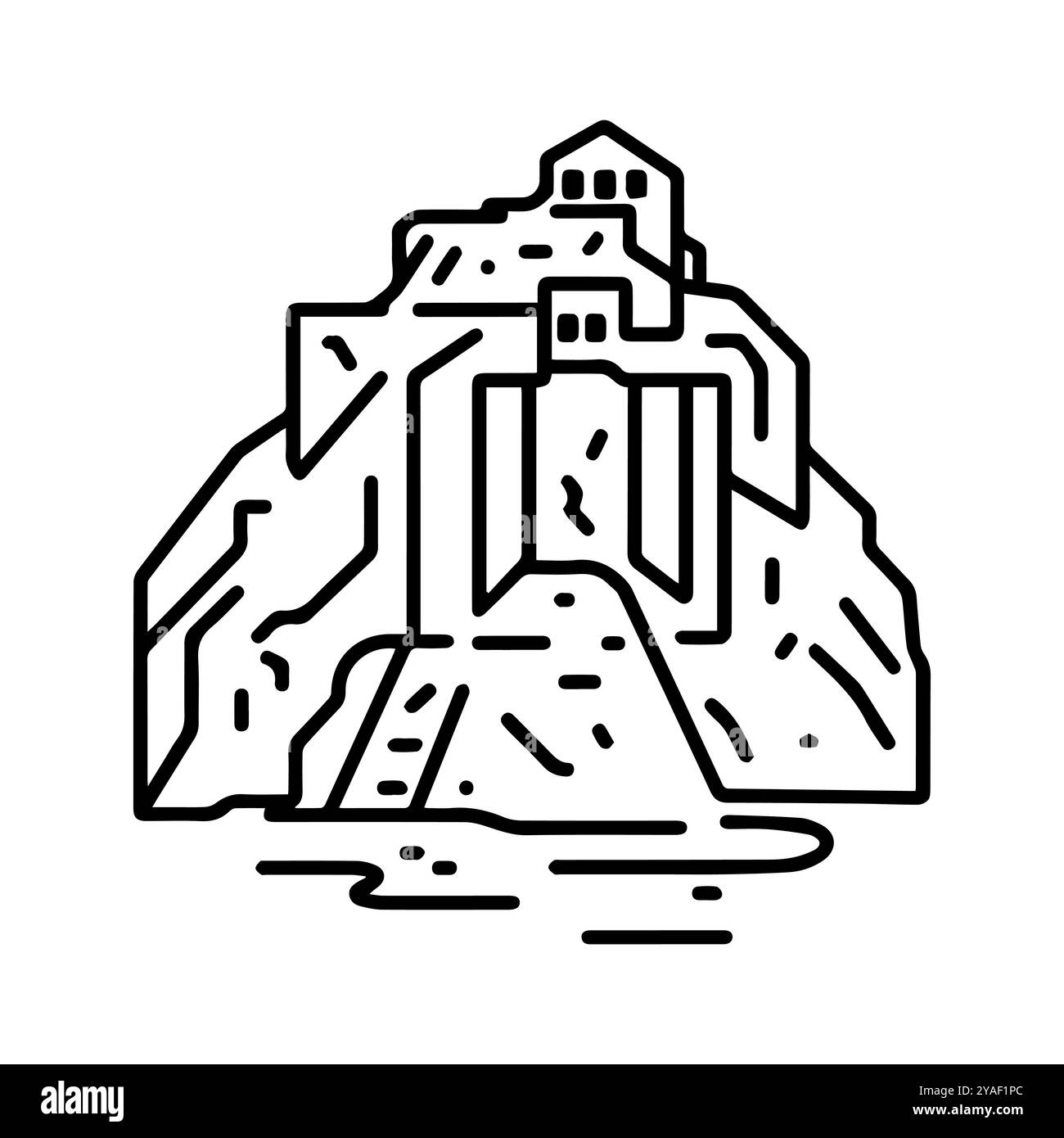 quarry icon or modern line symbol. Vector line art and icon design with ...