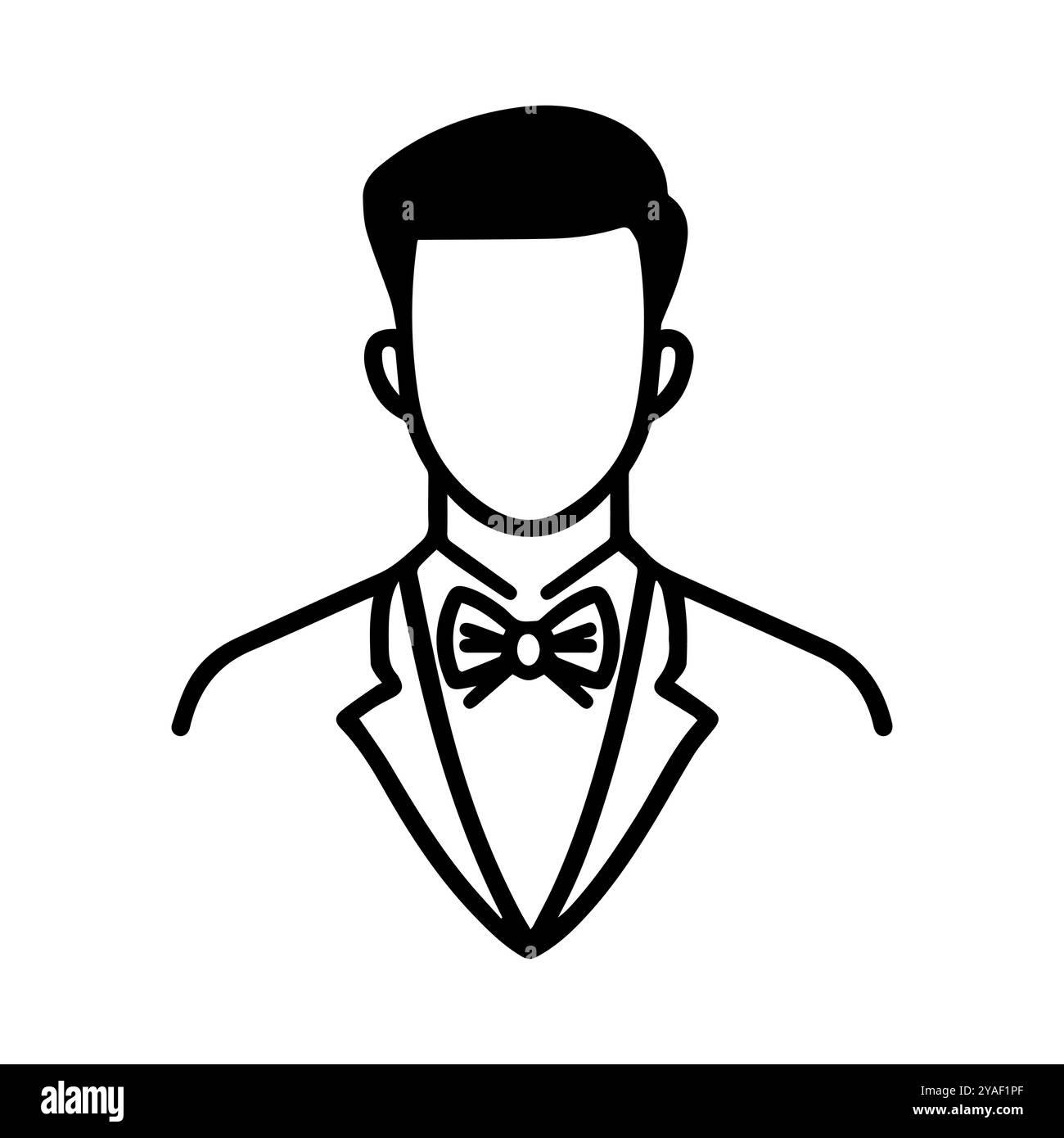 groom icon or modern line symbol. Vector line art and icon design with ...