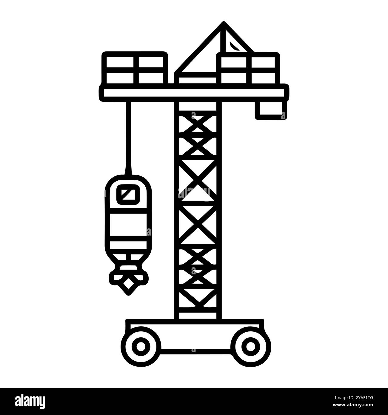 aerial platform icon or modern line symbol. Vector line art and icon ...