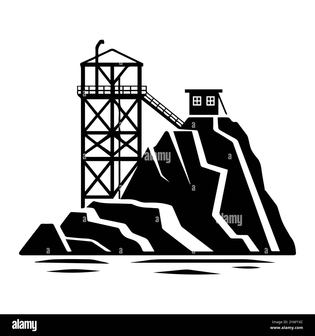 Quarry Icon Or Modern Line Symbol Vector Line Art And Icon Design With