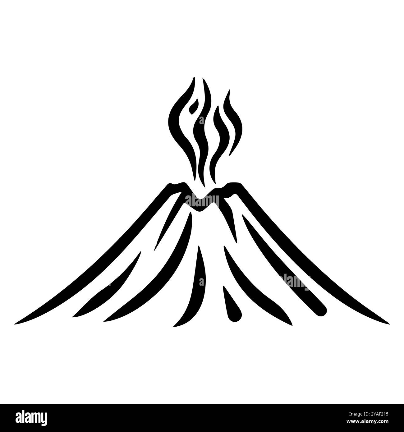 volcano icon or modern line symbol. Vector line art and icon design ...