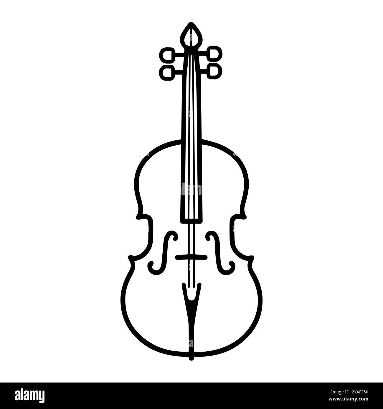 cello icon or modern line symbol. Vector line art and icon design with ...