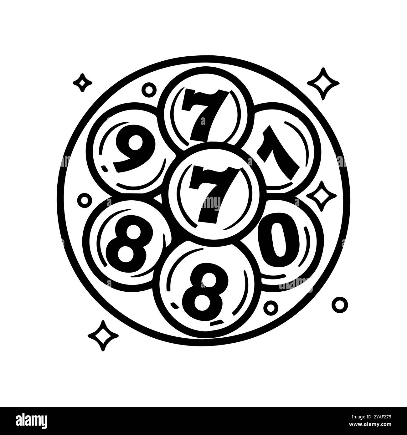 lottery icon or modern line symbol. Vector line art and icon design ...