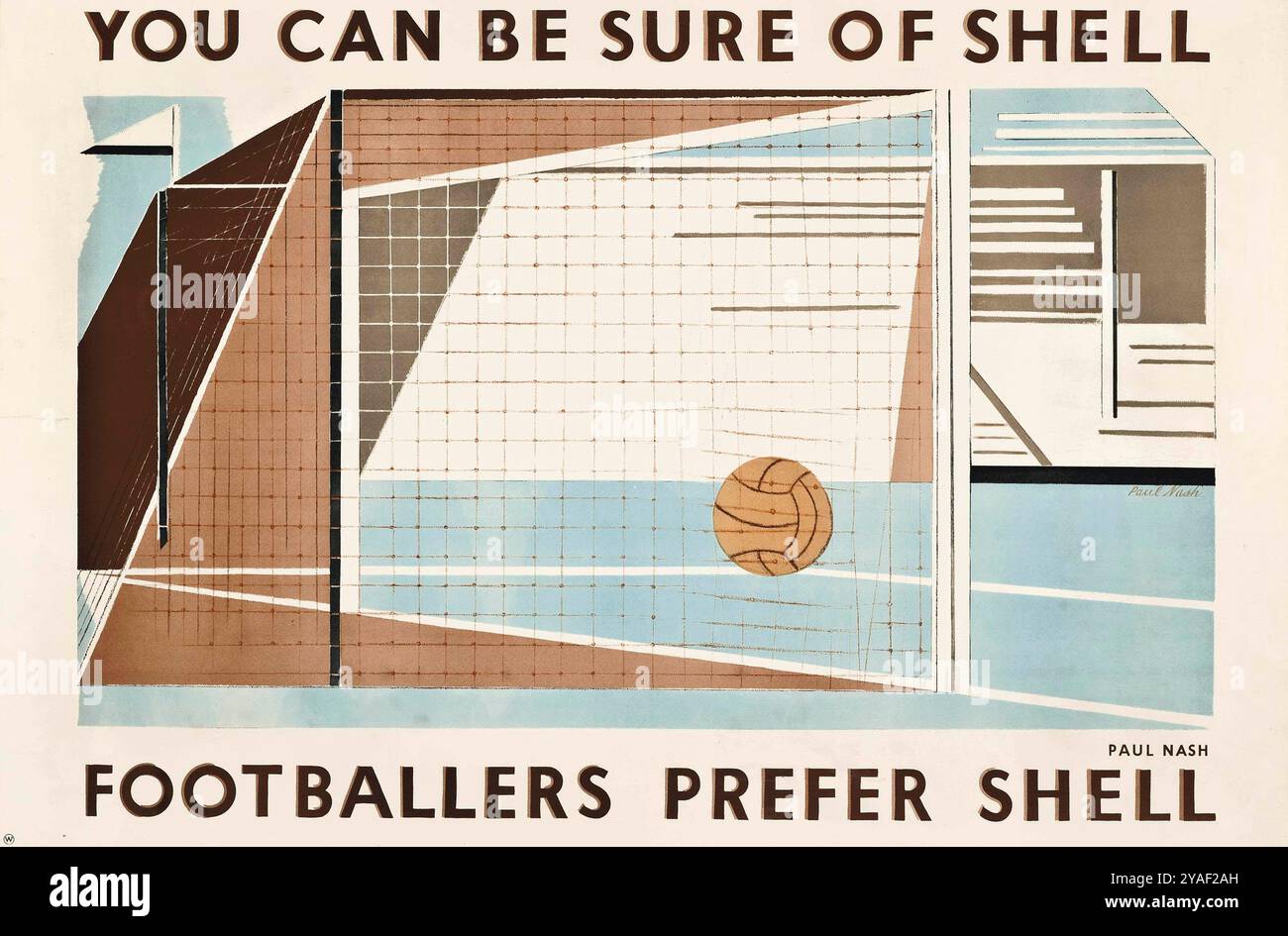 Vintage advertising Footballers Prefer Shell- Poster Part of the Shell ...
