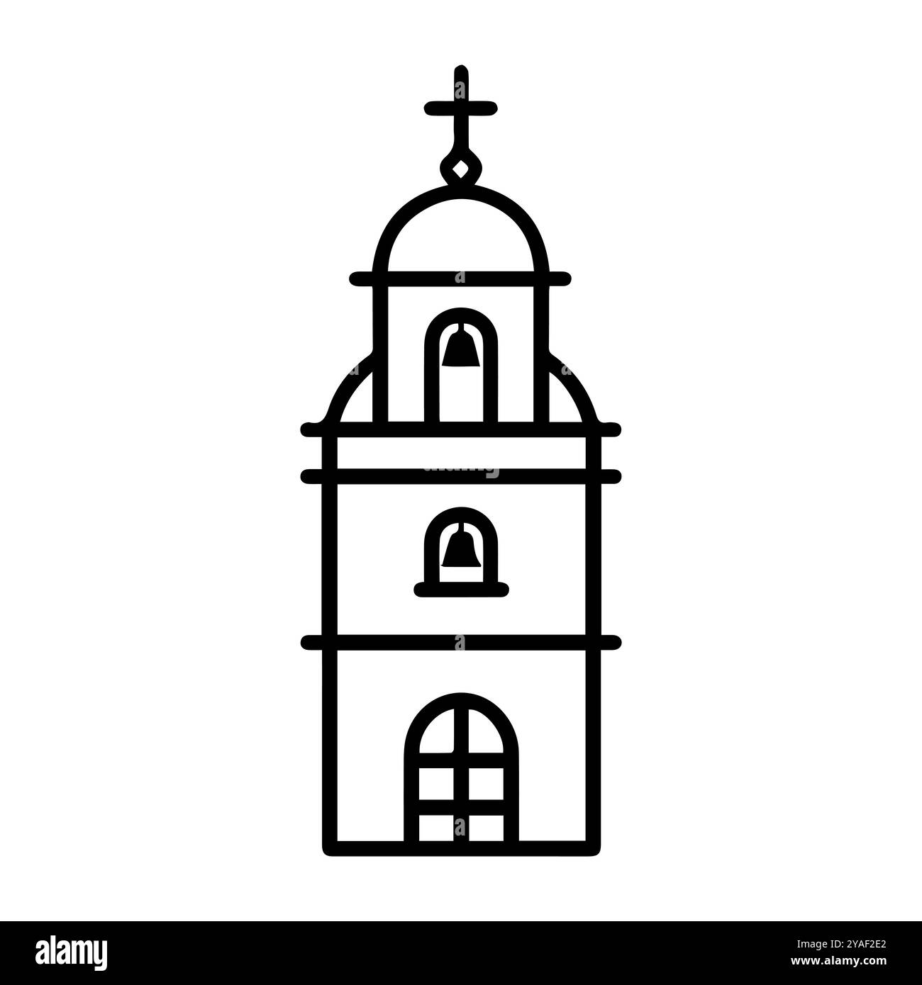 belfry icon or modern line symbol. Vector line art and icon design with ...