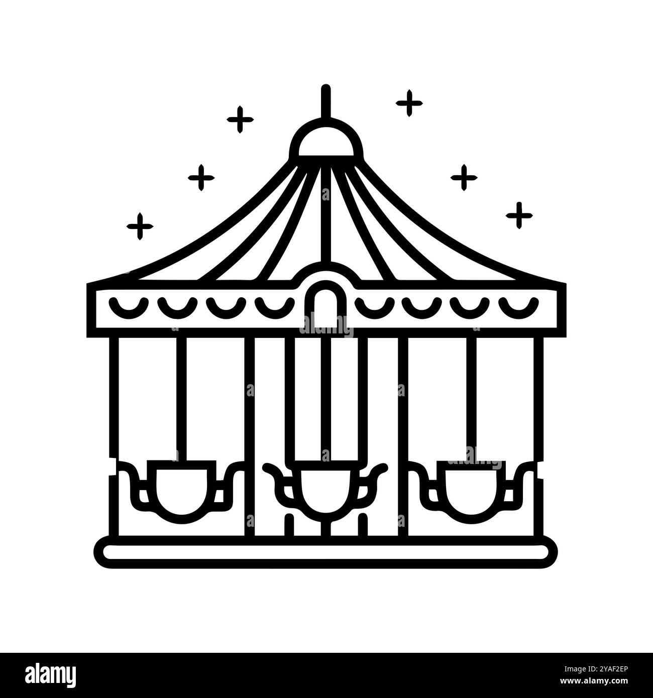 carousel icon or modern line symbol. Vector line art and icon design ...