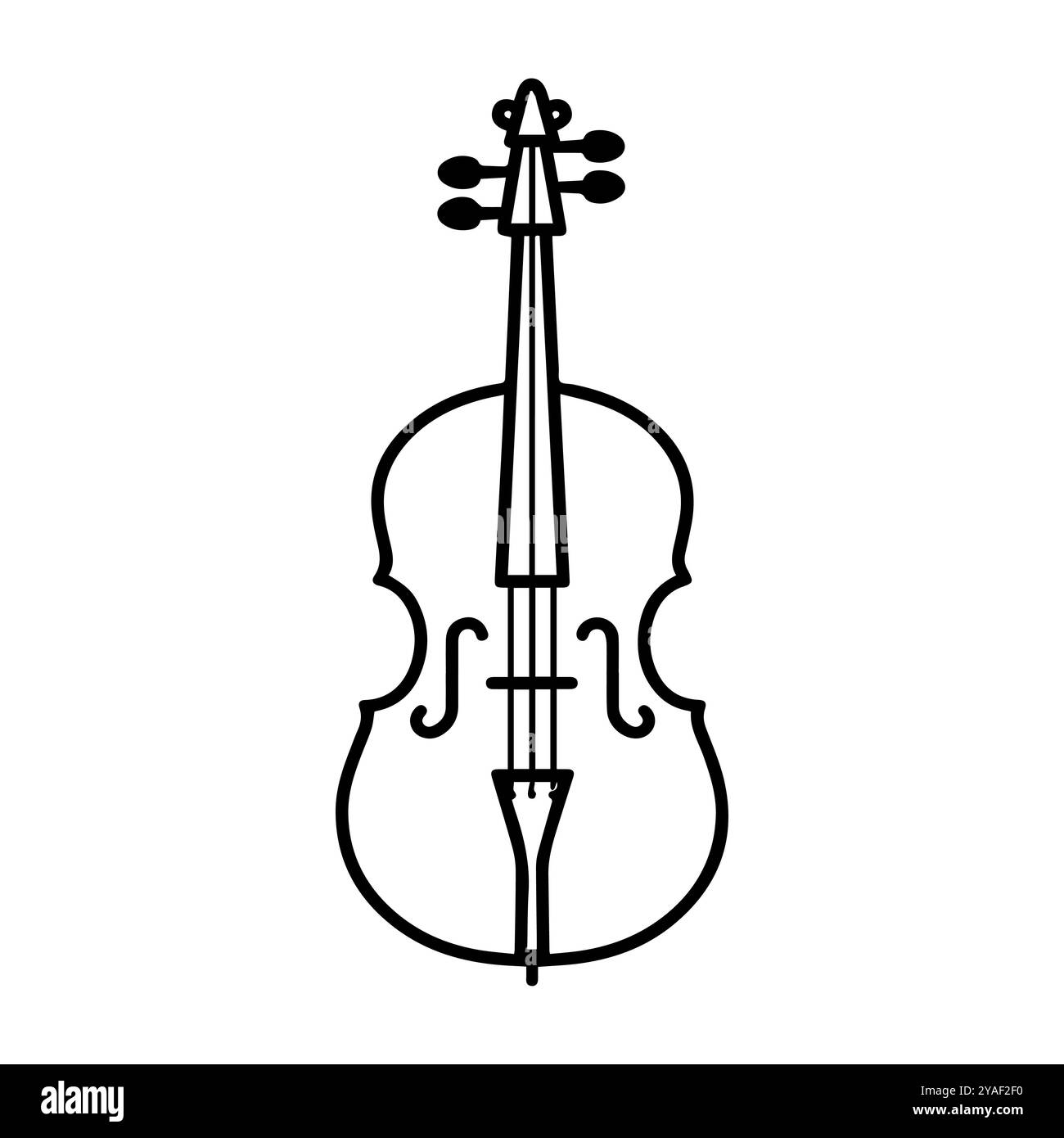 cello icon or modern line symbol. Vector line art and icon design with ...