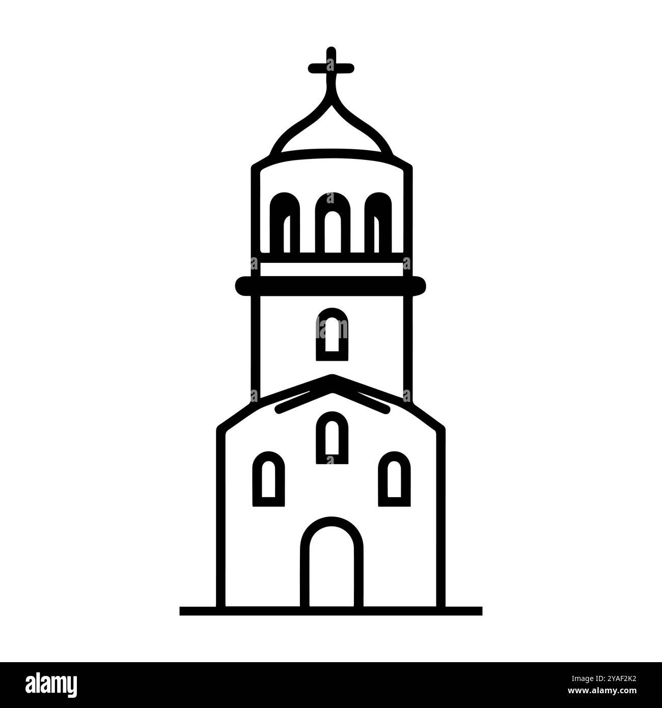 belfry icon or modern line symbol. Vector line art and icon design with ...
