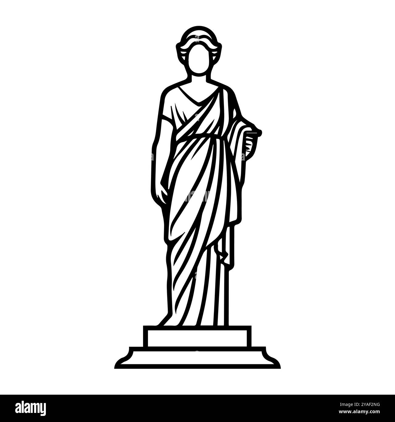 statue icon or modern line symbol. Vector line art and icon design with ...