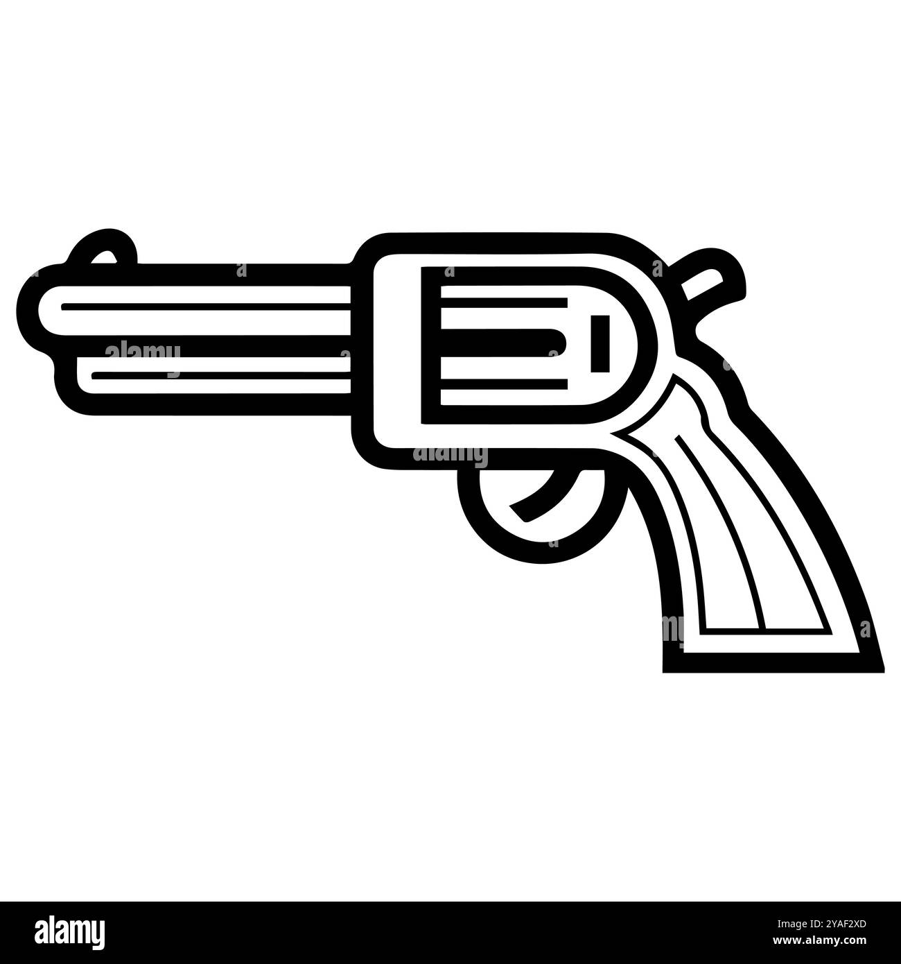 Gun icon or modern line symbol. Vector line art and icon design with ...