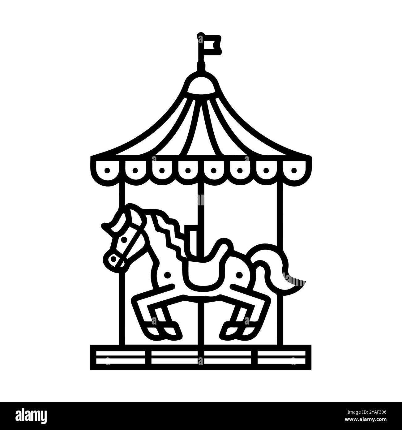 carousel icon or modern line symbol. Vector line art and icon design ...