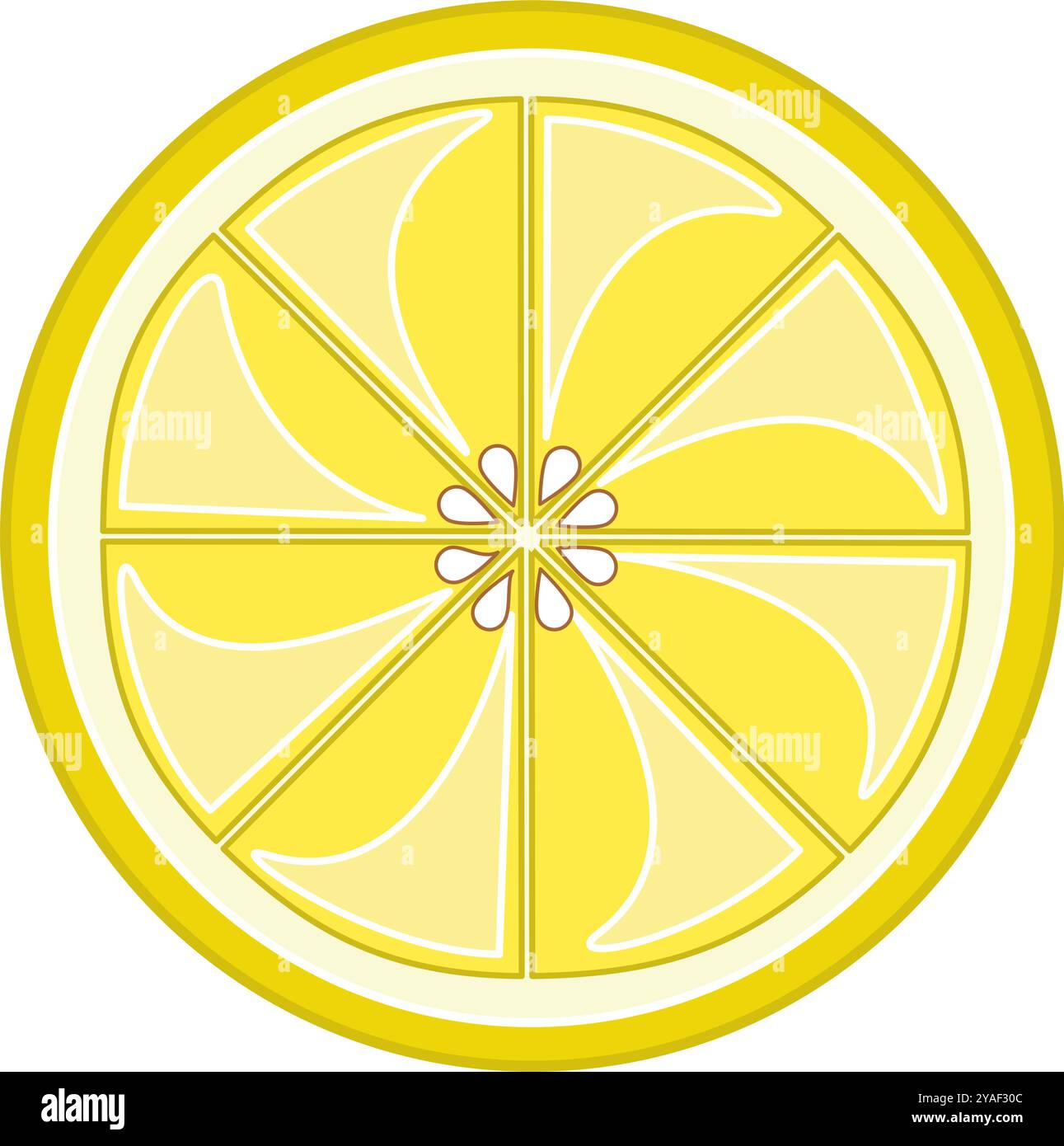 Lemon fruit slices illustration. Flat vector illustration of lemon citrus slices Stock Vector ...