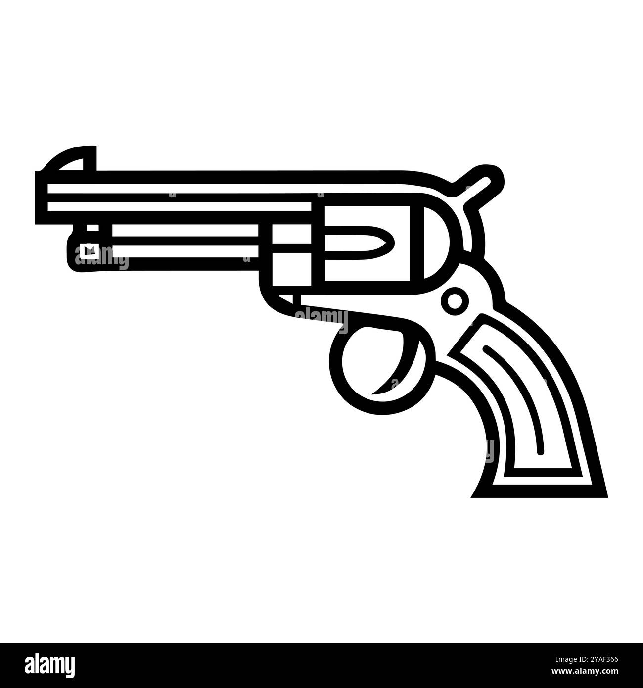 Gun icon or modern line symbol. Vector line art and icon design with ...