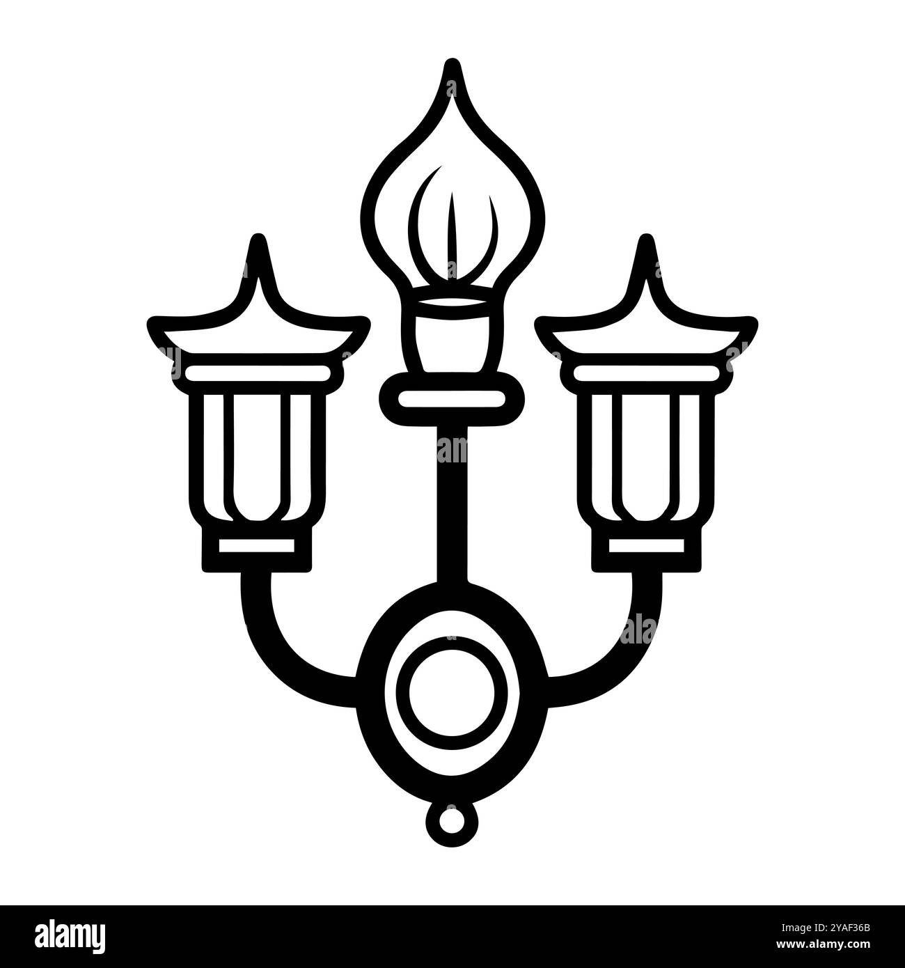 sconce icon or modern line symbol. Vector line art and icon design with ...