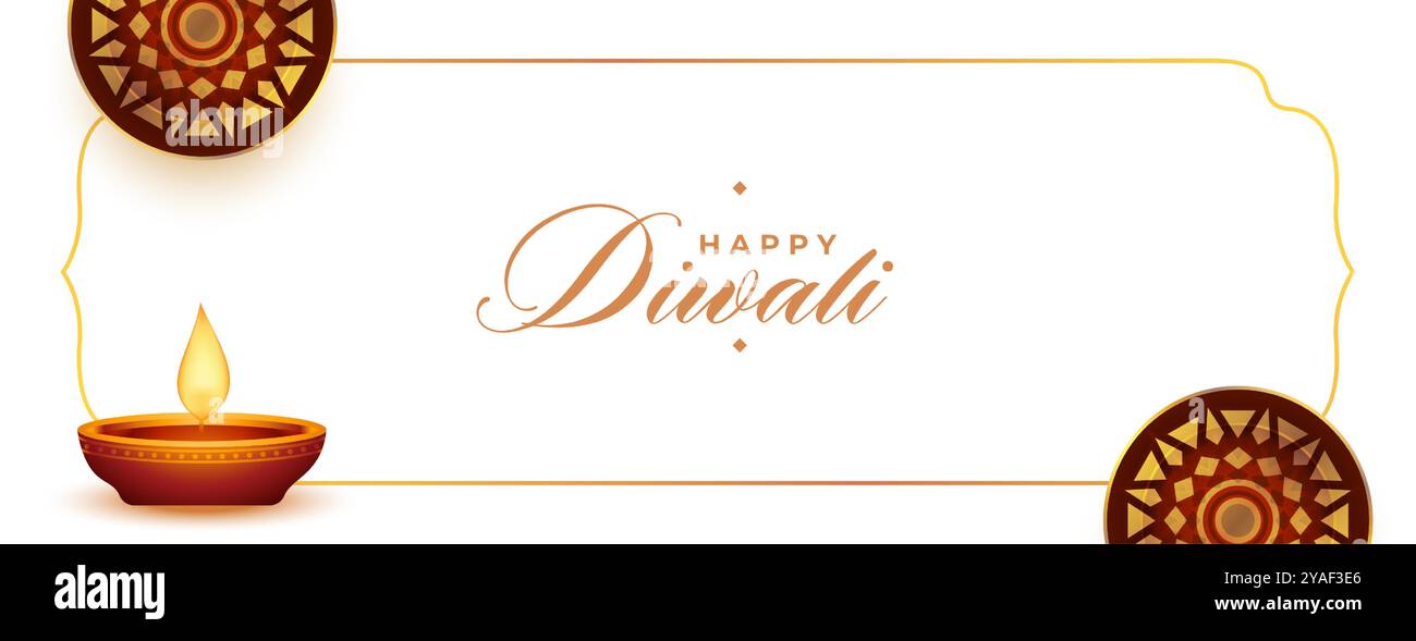 happy deepavali vector design with oil lamp design Stock Vector Image ...