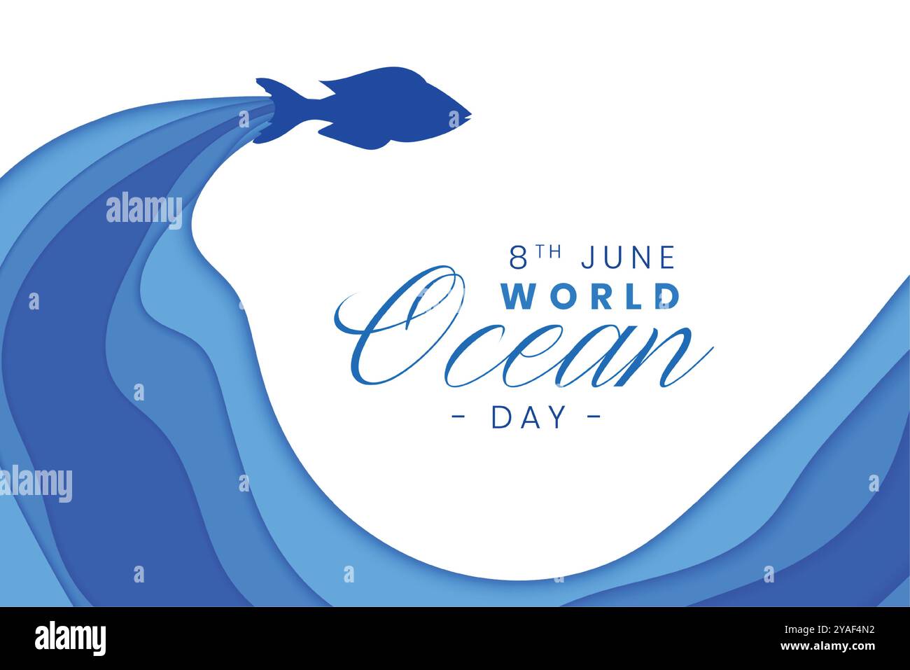 8th june world ocean day poster save water and climate vector Stock ...